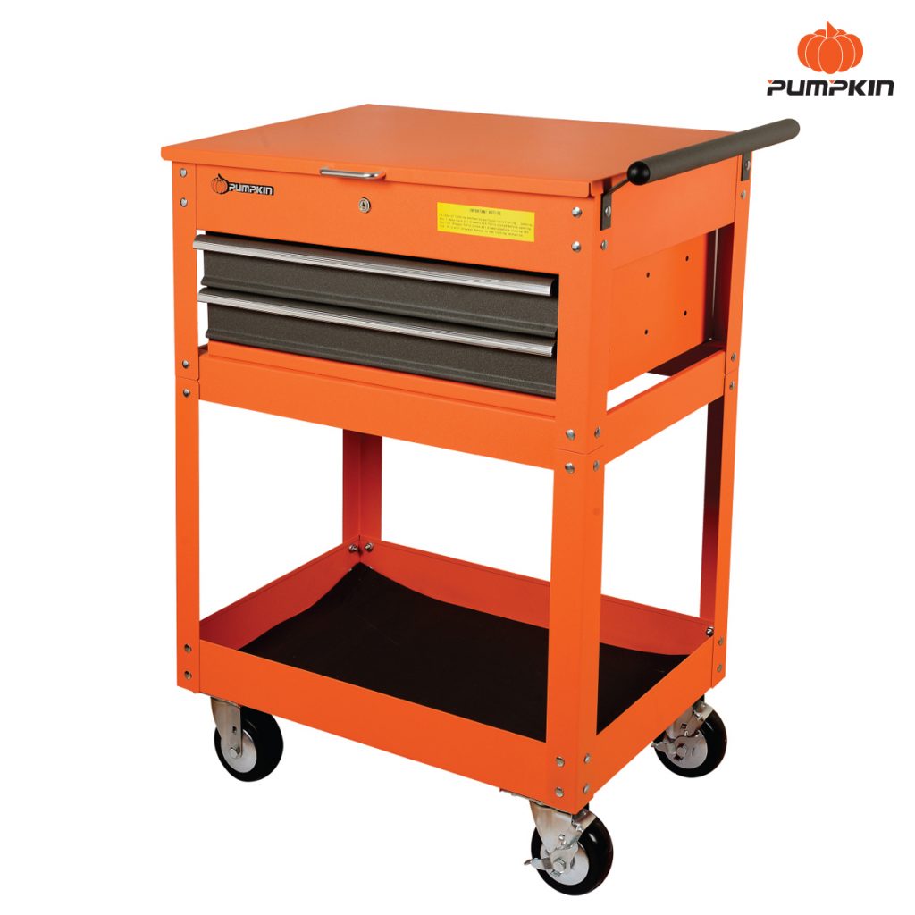 SERVICE TROLLEY WITH 2 DRAWERS TANK TS2D | Pumpkin Tool